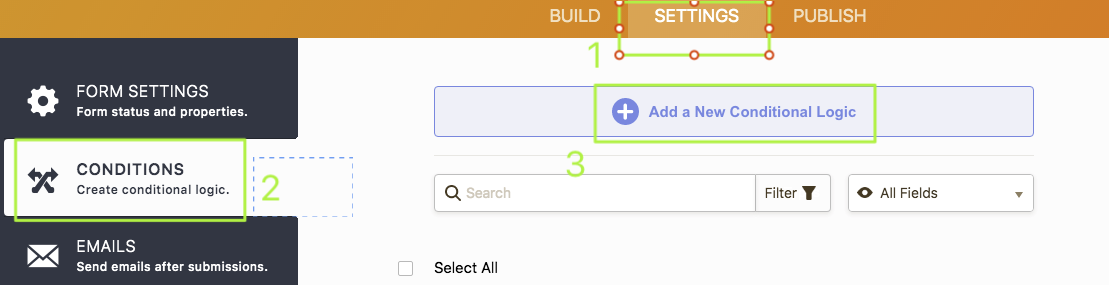 How to create a conditional logic with the thank you page